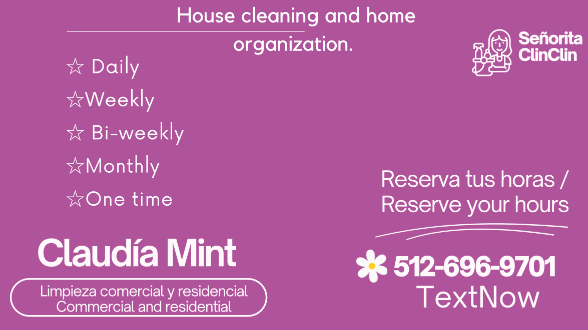 Señorita ClinClin booking (HouseCleaning) Biz # 512-6969701